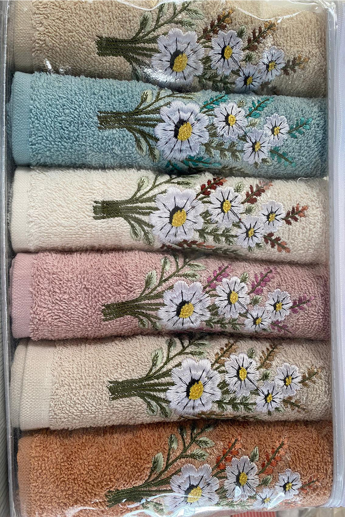 Daisy Flosh Nakışlı 6 lı El Yüz Havlu Takımı Fiyatı